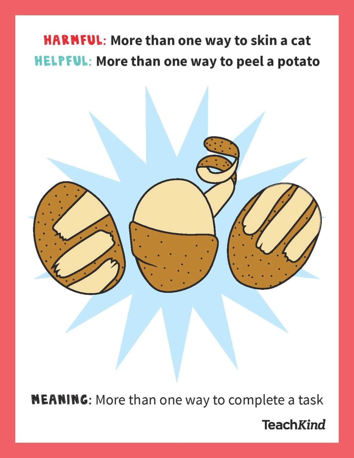 Free Animal-Friendly Idioms Posters K-12 to Teach Kind Language